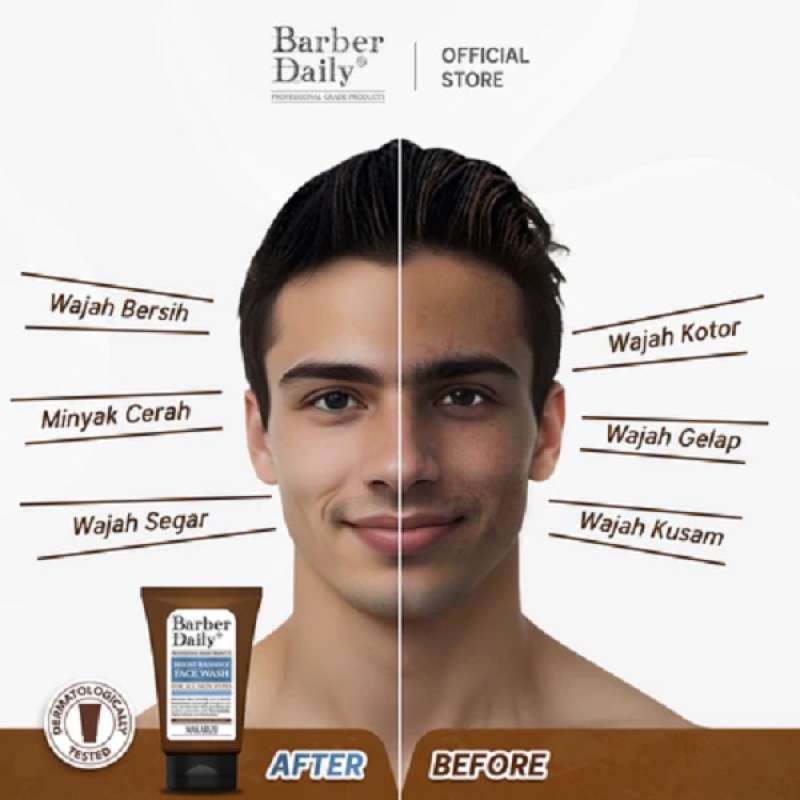 Promo Barber Daily Bright Radiance Face Wash 100ml Diskon 5% Di Seller ...