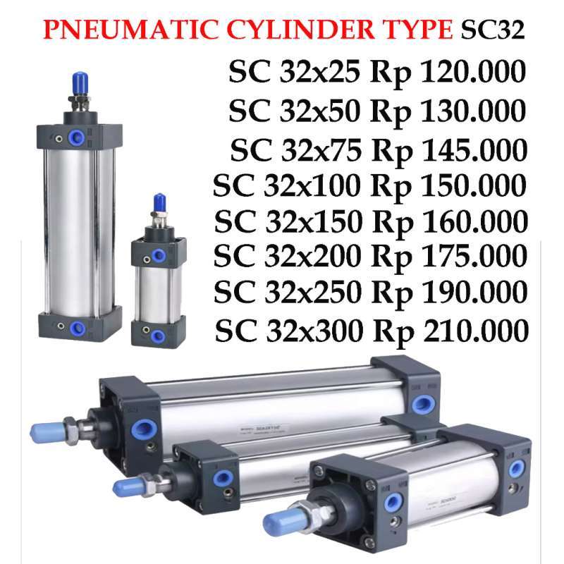Jual Cylinder Pneumatic Sc 32 Pneumatik Standard Type Sc32 - Sc 32x75 ...