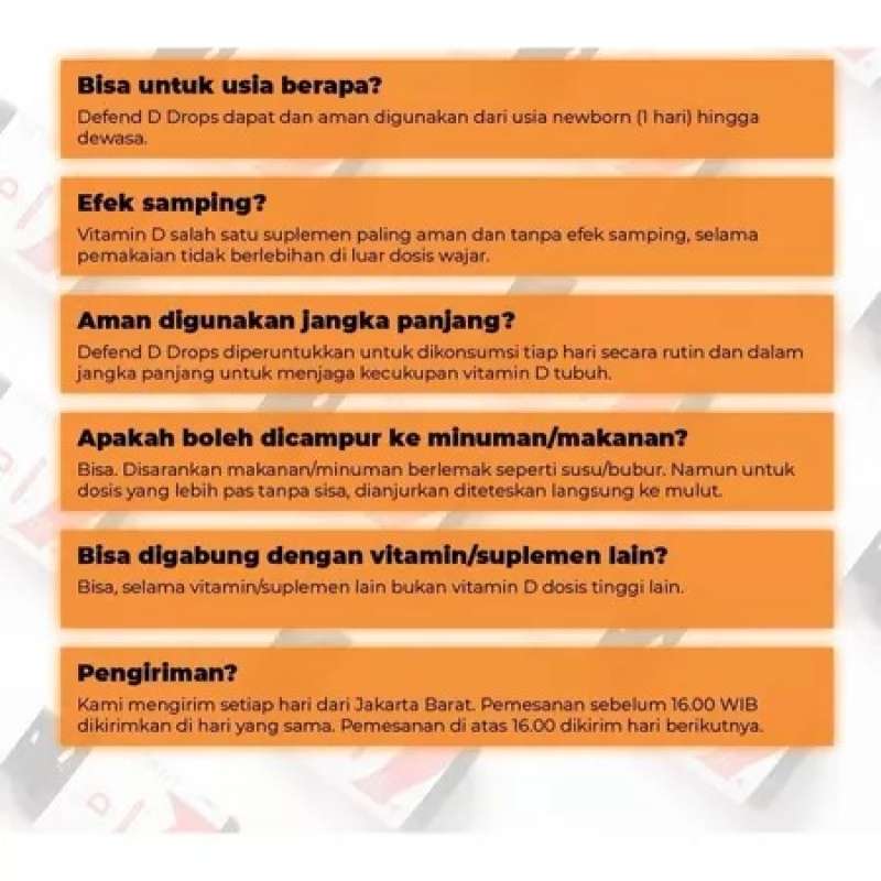 Jual Defend D Drops Vitamin D3 Tetes Untuk Bayi / Anak/dewasa 330iu ...