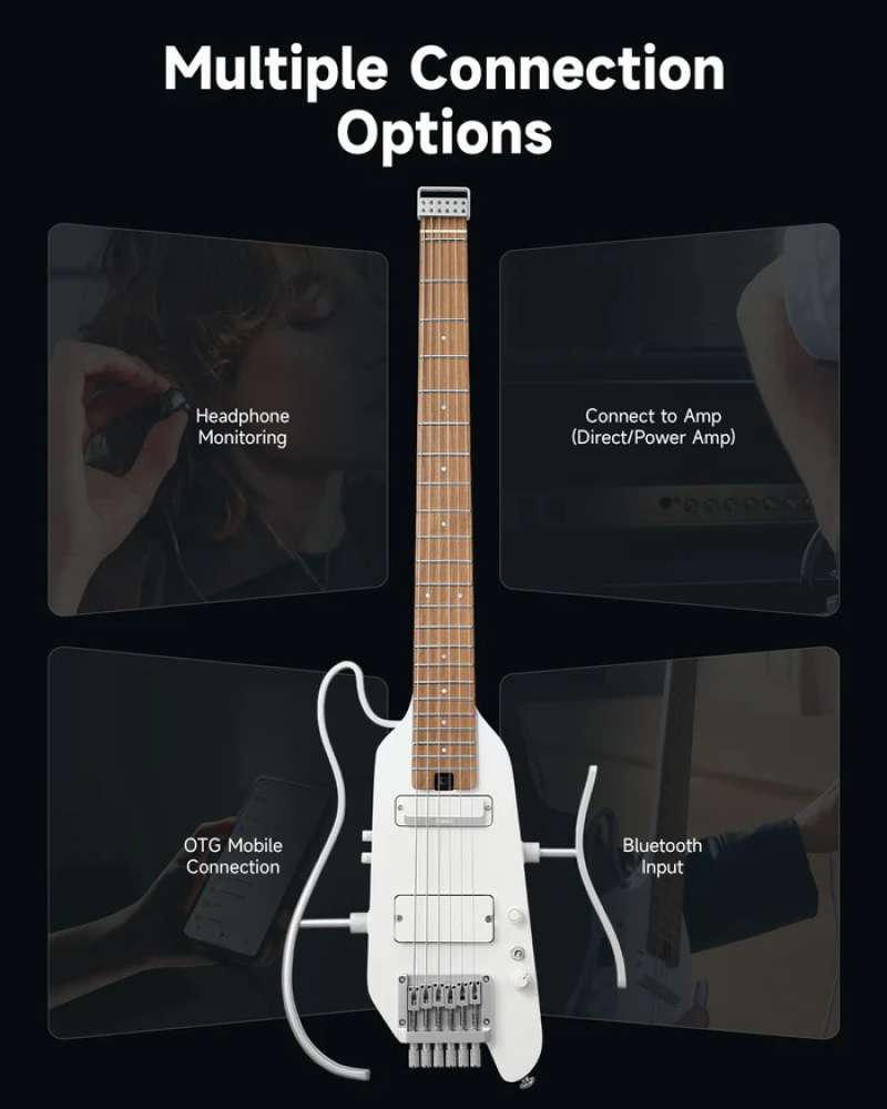 Promo Donner Hush X Pro Multi-effects Silent Gitar Elektrik - White ...
