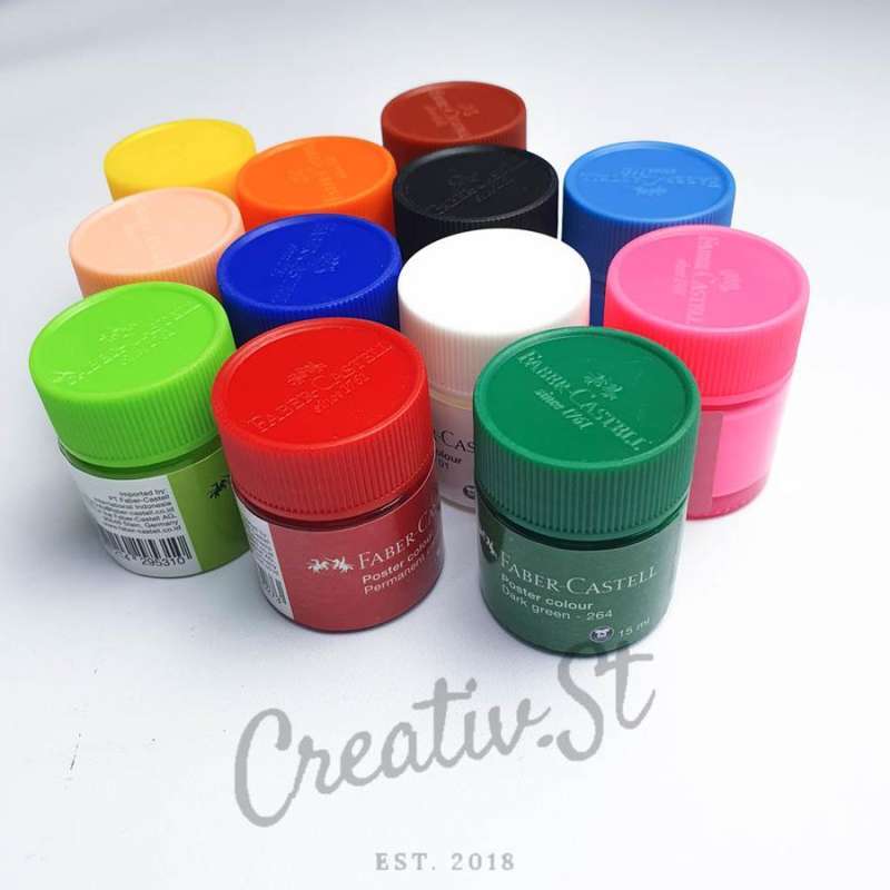 Promo Faber Castell Faber-castell Cat Poster Color Paint 15 Ml Satuan ...