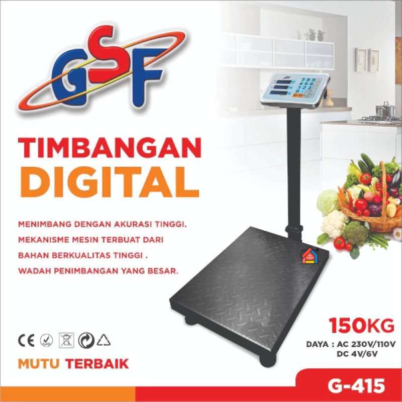 Jual Timbangan Digital 150 Kg Gsf G 415 Charger Isi Ulang Multifungsi ...