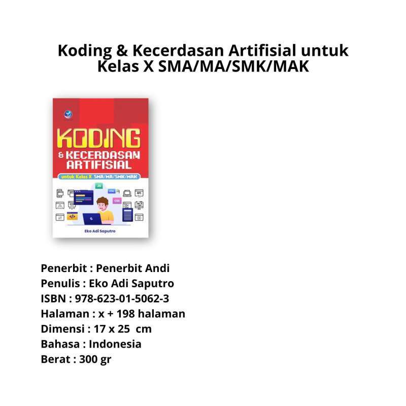 Promo Buku Coding Sma | Koding & Kecerdasan Artifisial Untuk Kelas 10 ...