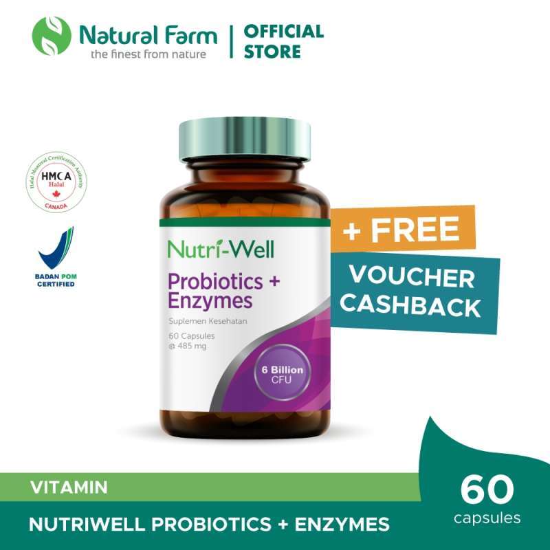 Promo Nutriwell Probiotics + Enzymes - 60 Capsules Diskon 10% Di Seller ...