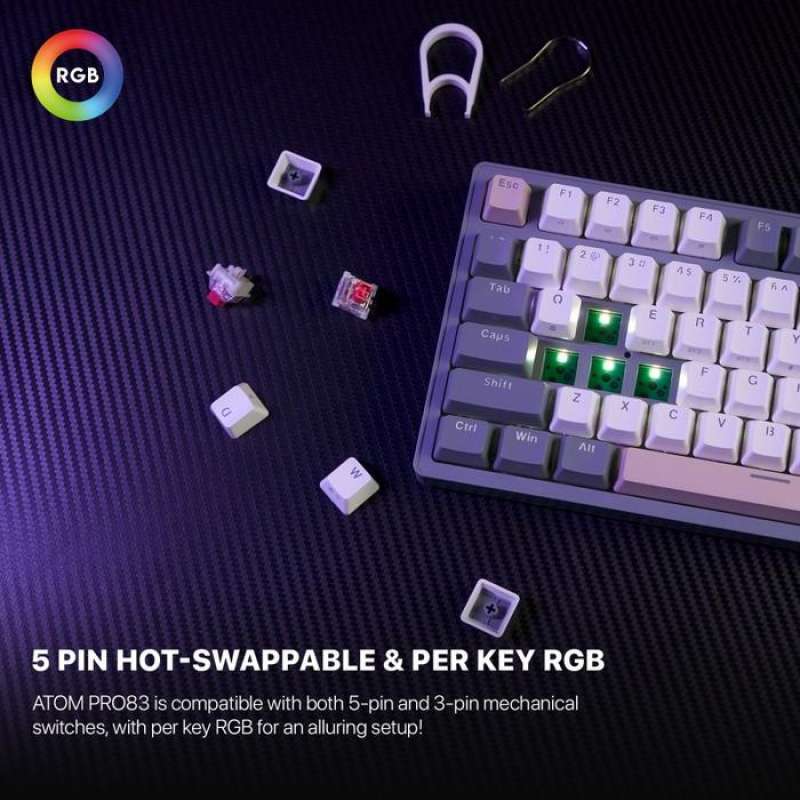 Promo Fantech Atom Pro 63/83/96 Series Wireless Keyboard Mechanical ...