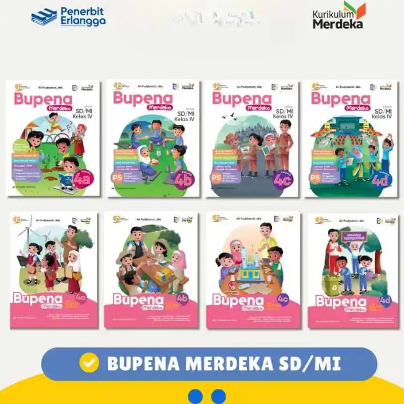 Jual [erlangga Official] Bupena Merdeka Sd/mi Kelas 4a 4b 4c 4d Kurikulum Merdeka - 4d Revisi Di ...