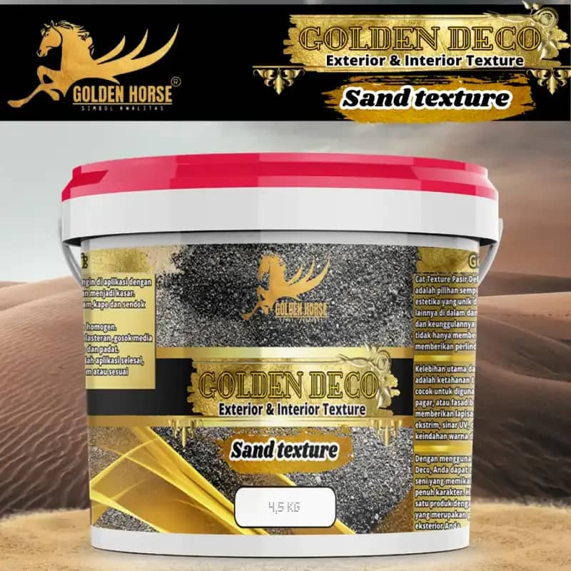 Promo Cat Dinding Sand Texture Golden Deco 4,5 Kg - Golden Horse ...
