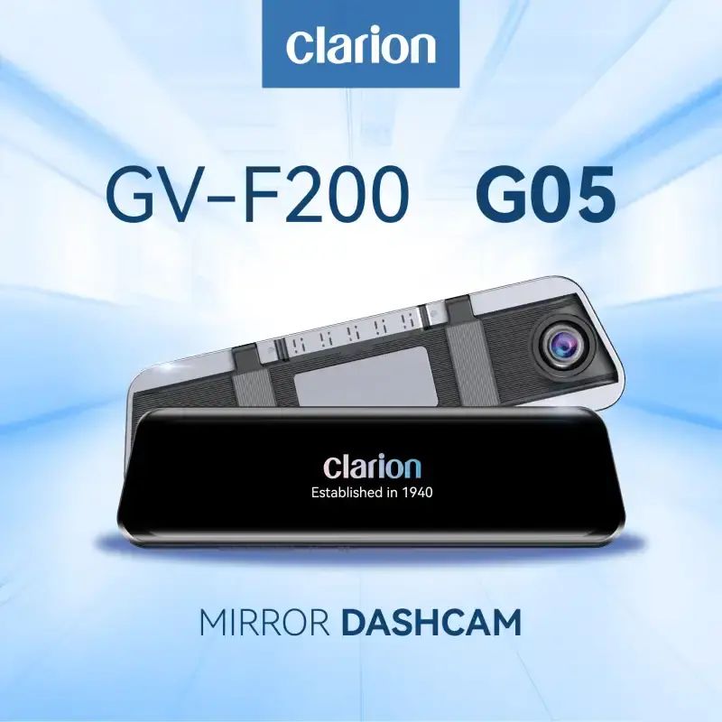 Promo Clarion Mirror Dashcam | Dvr | Gv-f200 G05 I 4kfront Camera ...