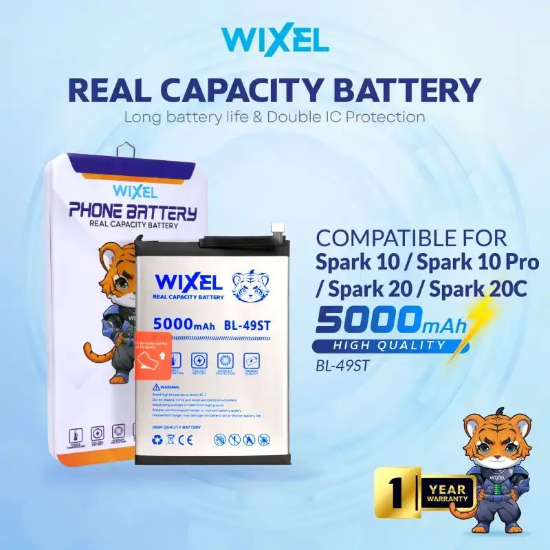 Promo Wixel Baterai Bl-49st For Tecno Spark 10 / Spark 10 Pro / Spark ...