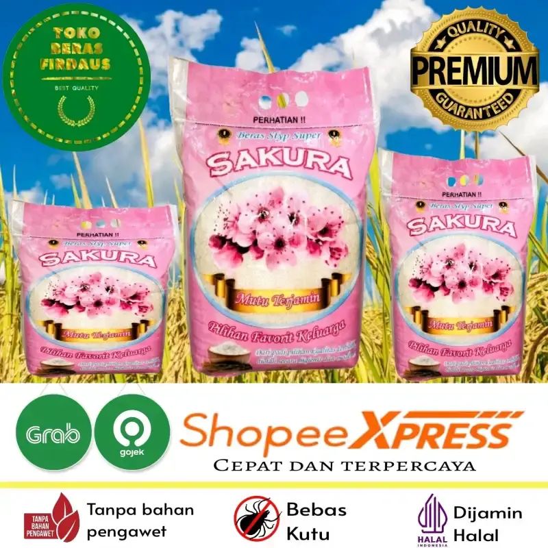 Jual Beras Cap Sakura - 20kg Di Seller Toko Beras Firdaus - Cipete ...