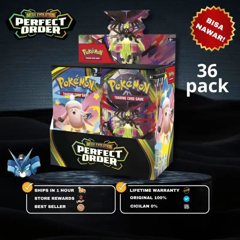 Jual Pokemon Card Game Mega Evolution Perfect Order Booster Box Me03 36 ...