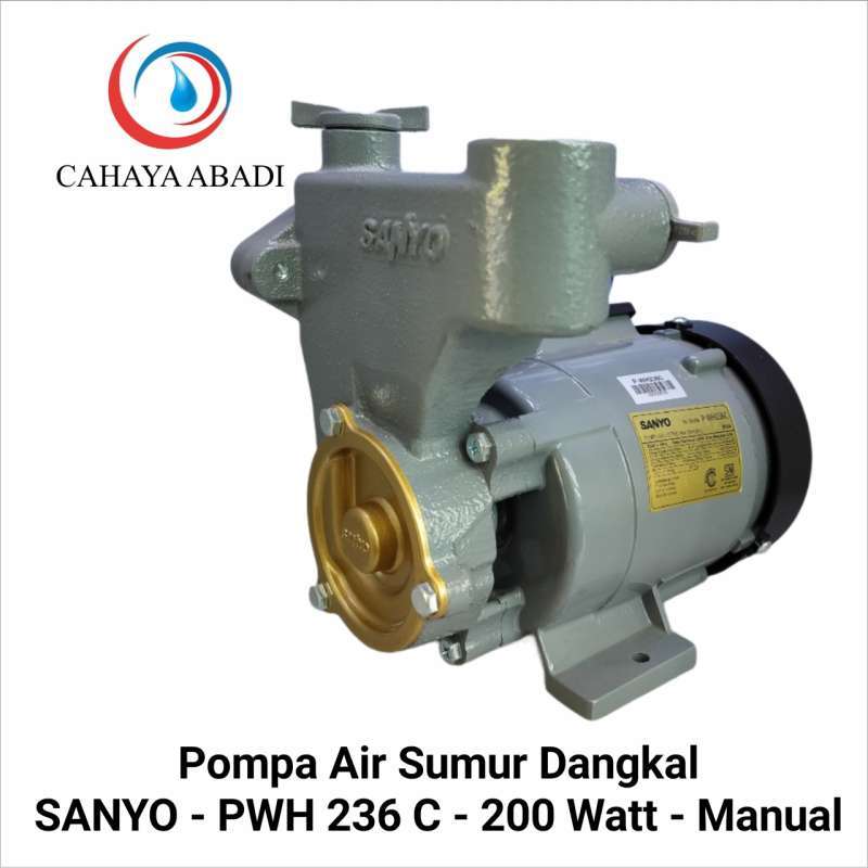 Jual POMPA AIR SUMUR DANGKAL - SANYO PWH 236 C - 200 WATT - MANUAL di ...