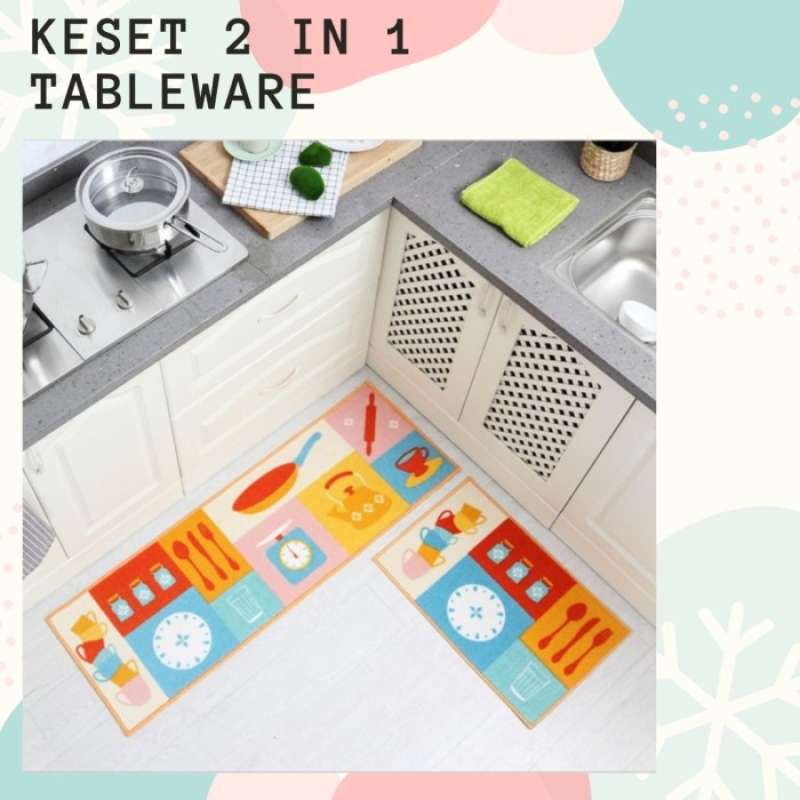 Promo 2 In 1 Kitchen Floor Mat / Keset Alas Lantai Rumah Dapur Anti ...