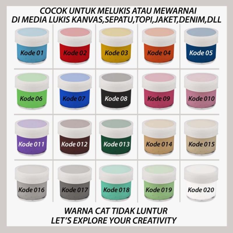 Promo Cat acrylic lukis Cat Acrilic mewarnai Cat Akrilik 20 warna x 10 ...