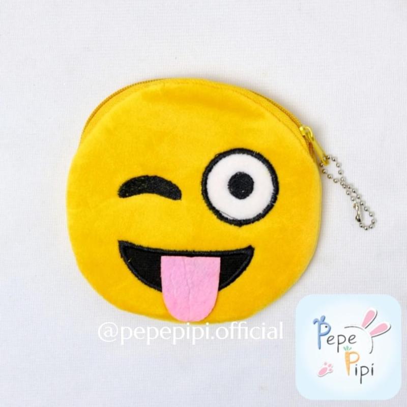 Jual Dompet Koin Plushy Emoticon Pouch Emoji Smiley Plushie Gigi ...