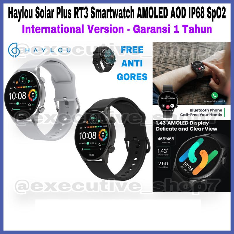 Promo Haylou Solar Plus Rt3 Smartwatch Amoled Aod Ip68 Sp02 International Version - Garansi 1 ...