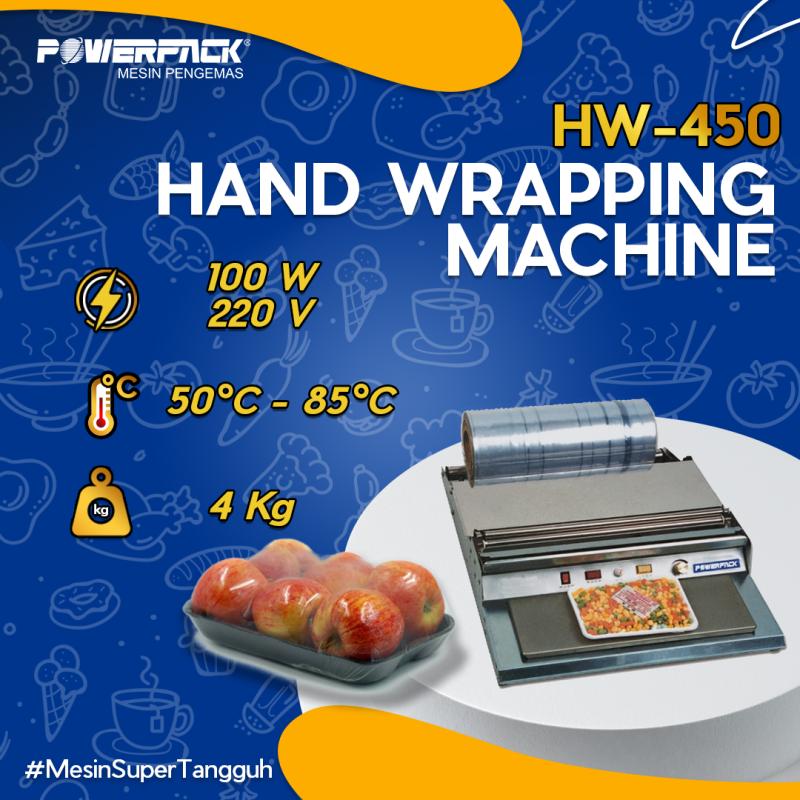 Promo Hand Wrapping Powerpack Hw-450 Mesin Pembungkus Makanan Plastik ...