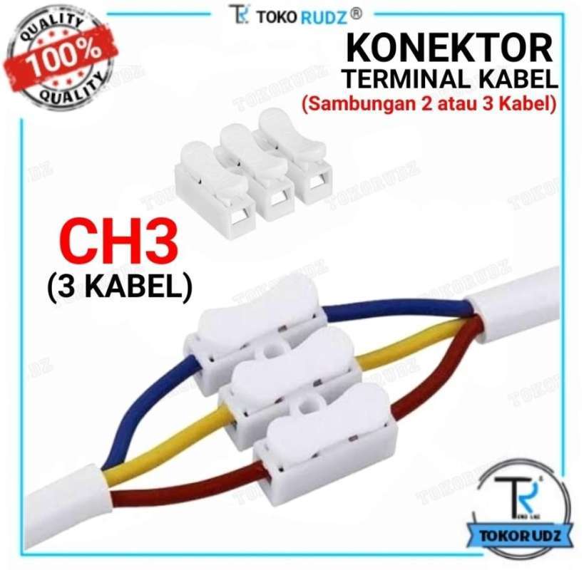 Jual Terminal Sambungan Kabel Listrik 2 3 Jalur Pin Quick Connect Wire ...