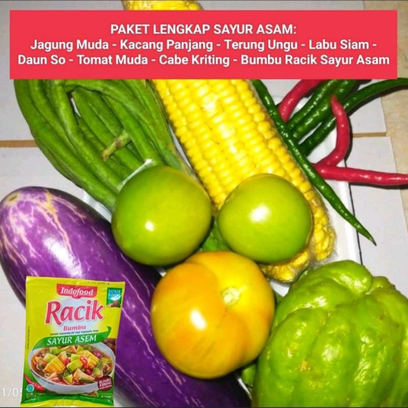 Jual Sayur Asam Paket Sayur Asam Ready To Cook Bumbu Racik Sayur Asam ...