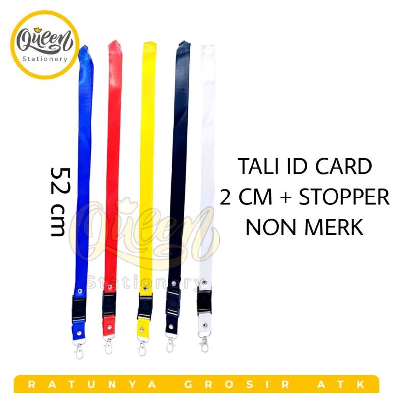 Jual 5 Pcs Tali ID Card 2cm + Stopper Non Merk - Lanyard Gantungan ...