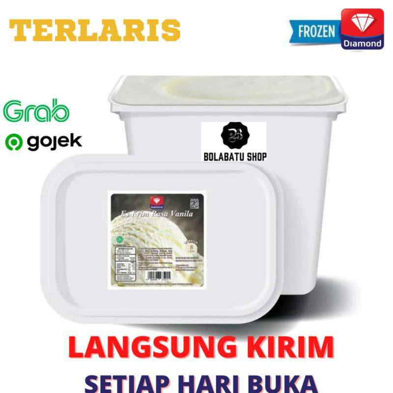 Jual Es Krim Diamond Rasa Vanilla Vanila 8L Bucket Ember Gurih Manis ...