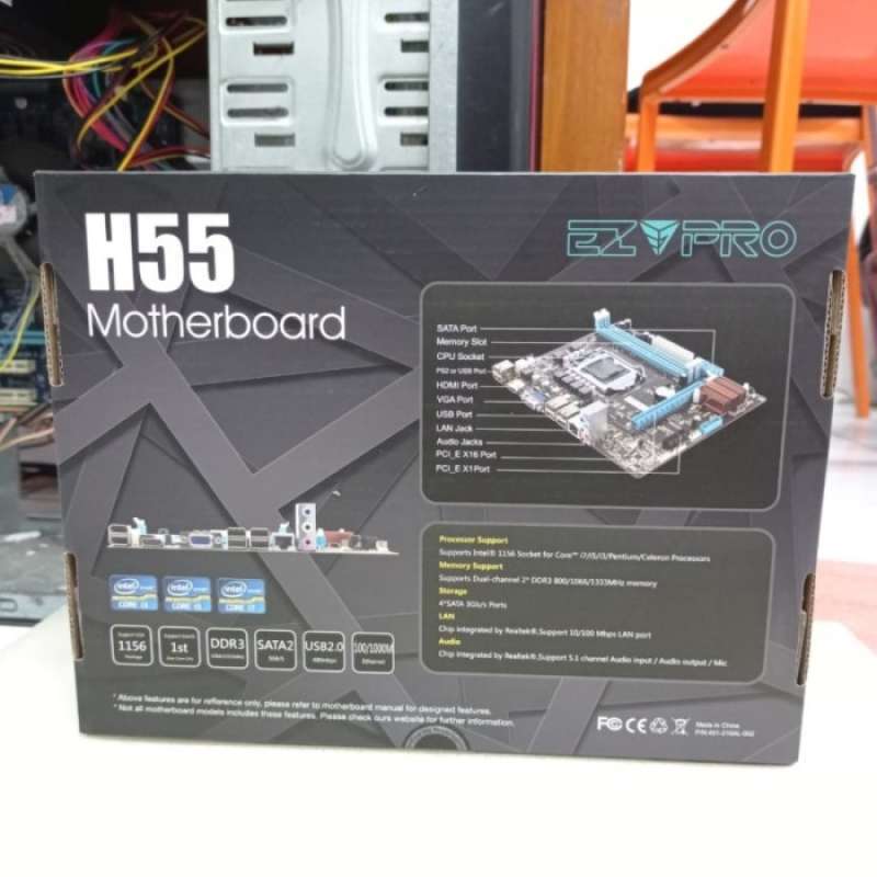 Promo Motherboard H55 Ezpro Intel Socket Lga 1156 mainboard Diskon 23% ...