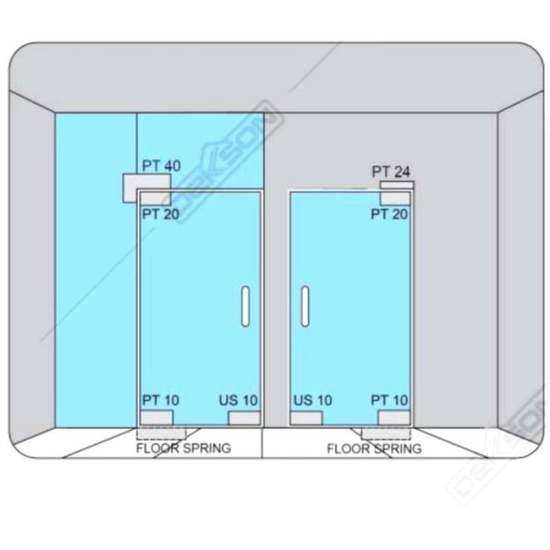 Promo Patch Fitting Glass Dekkson Pt40 Penjepit Kaca Bagian Atas Model ...