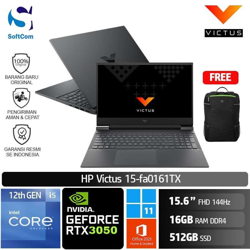 Promo Hp Victus 15 Fa0161tx Laptop Gaming [core I5-12450h/16gb/512gb ...