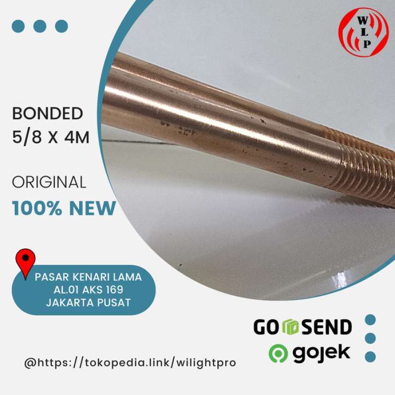 Promo As Grounding Rod Bonded Ukuran Diameter 5/8 Inch Pnajnag 4 Meter ...