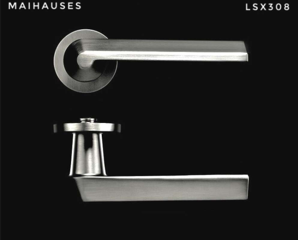 Promo Gagang Pintu Door Handle Kayu Besi Minimalis Stainless Full Set ...