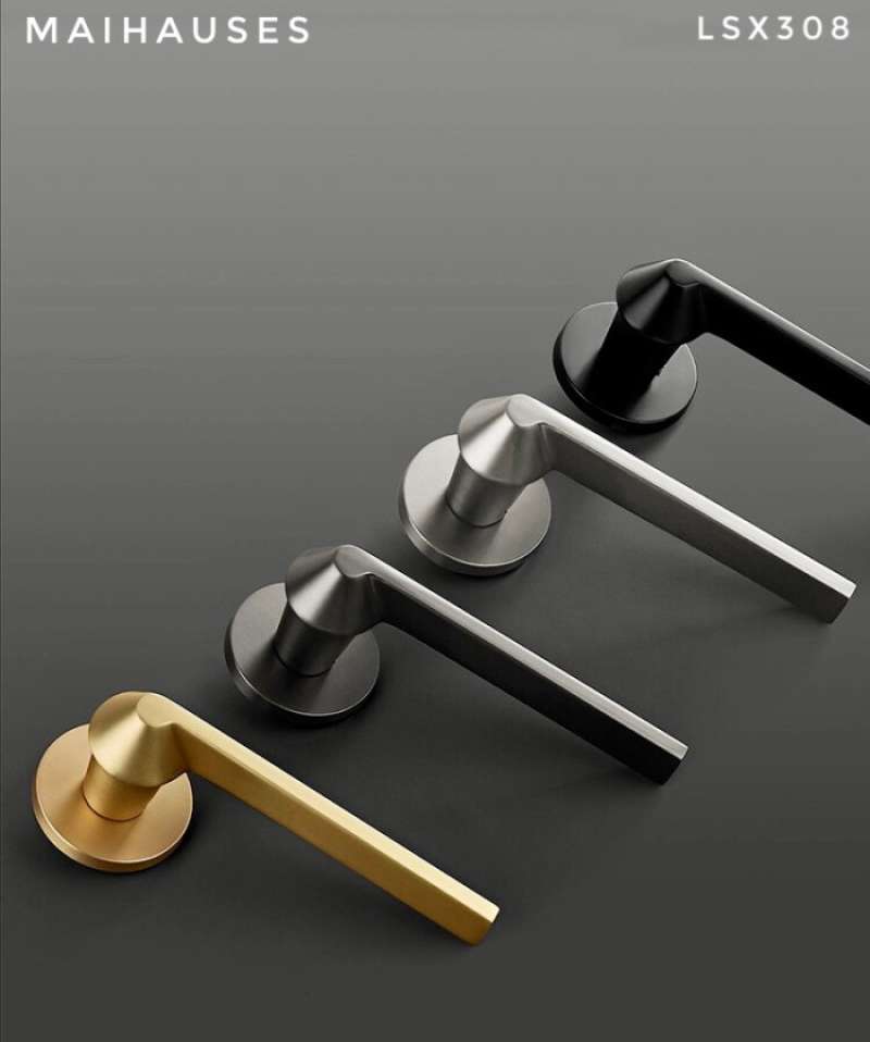 Promo Gagang Pintu Door Handle Kayu Besi Minimalis Stainless Full Set ...