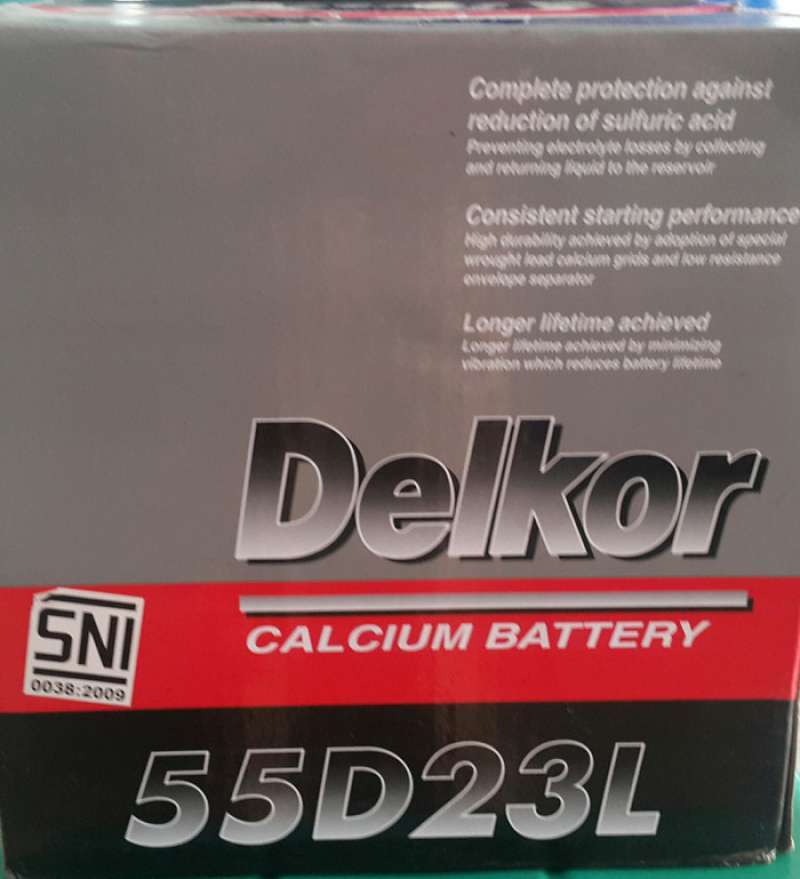 Promo Aki Mobil Delkor Accu Mobil 55D23L Diskon 7% di Seller Pusat Helm ...