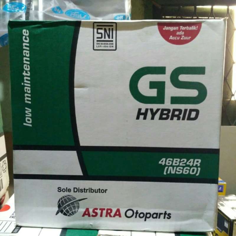 Jual Aki Mobil / Battery Gs Astra Type Gs Hybrid 46B24R Ns60 12V 45Ah ...