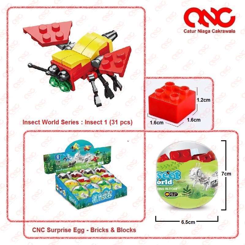 Jual Cnc Surprise Egg Bricks & Blocks - Insect World Series , Lego ...