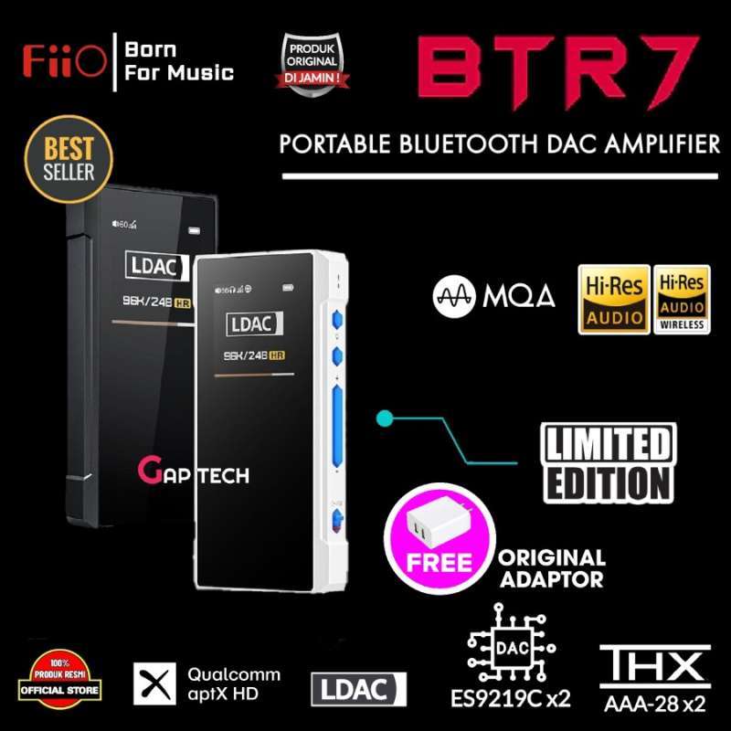 Promo Fiio Btr7 / Btr 7 High-performance Portable Bluetooth Dac Amplifier Original - Black ...