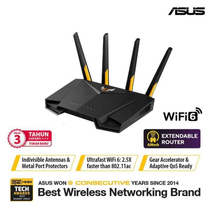Promo TUF-AX3000 Dual Band WiFi 6 Gaming Router with AiMesh Diskon 23% ...