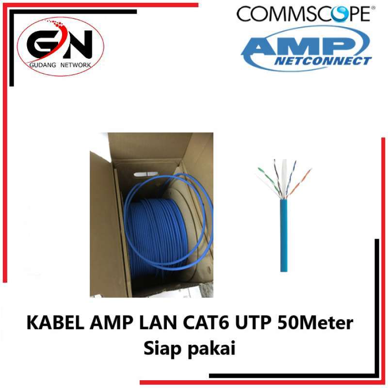 Promo KABEL AMP CAT6 UTP 50Meter / Kabel LAN AMP CAT6 50 Meter Siap ...