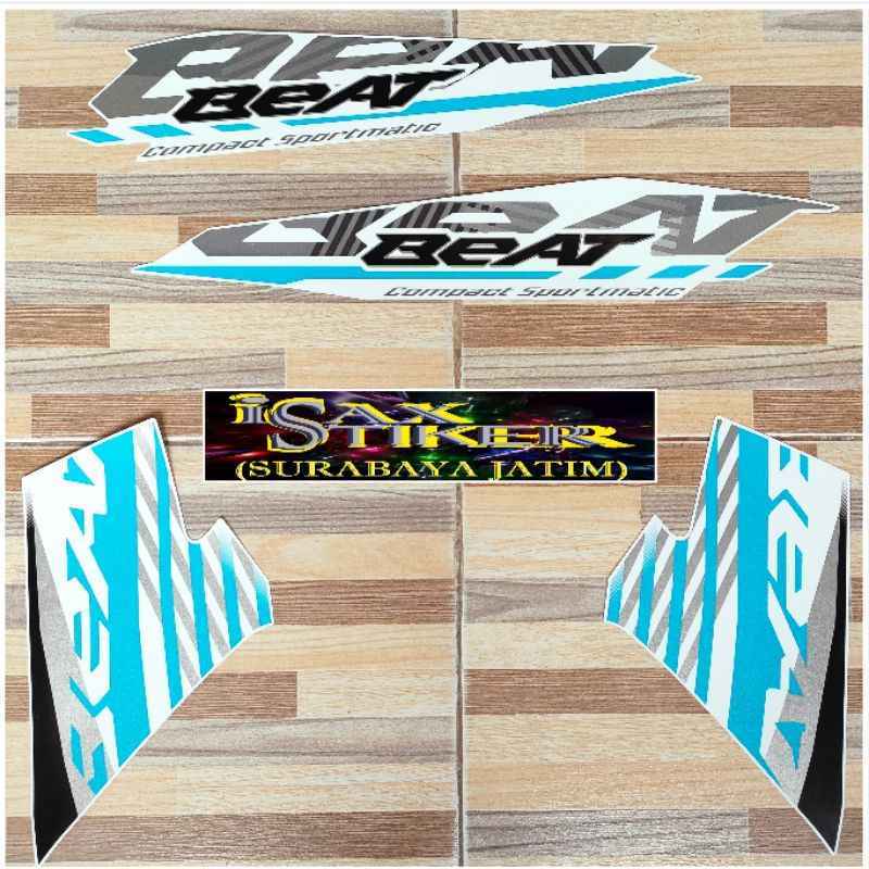 Promo striping berkualitas original Honda beat putih biru tahun 2020 ...