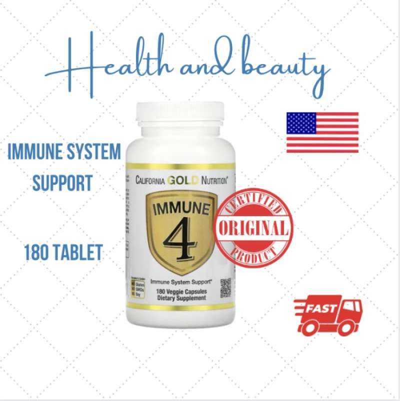Promo California Gold Nutrition Immune 4, Immune System Support 180 ...
