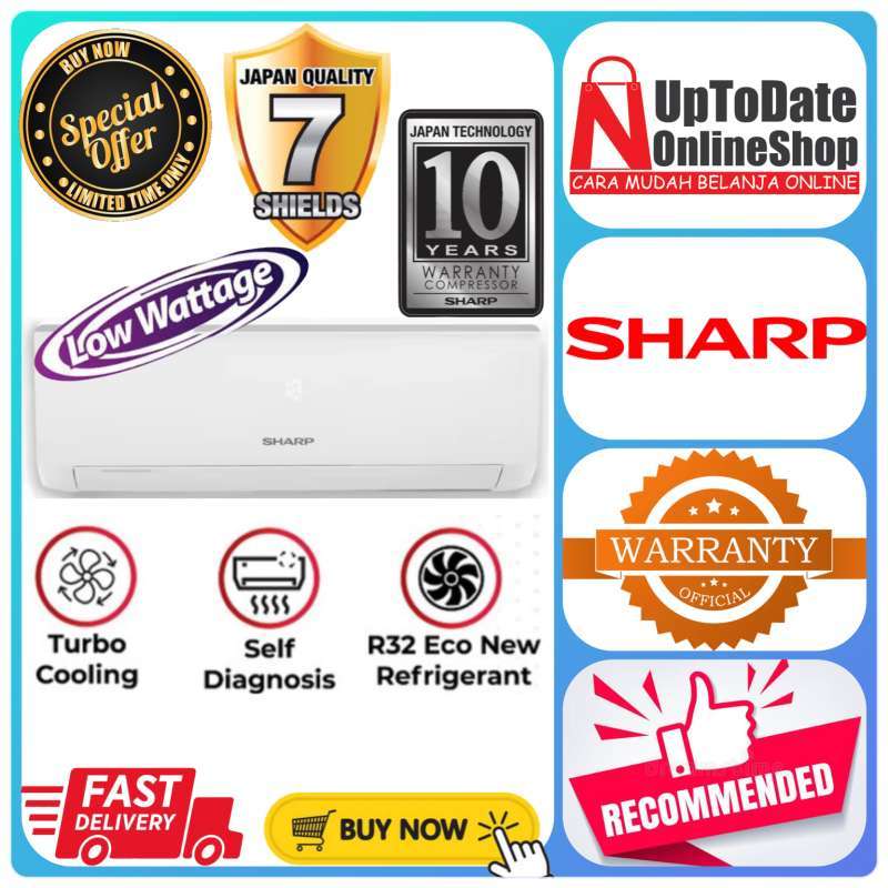 Promo Ac Sharp Standard 1/2 Pk Ah-a5vey A5zey 5bey Turbo Cooling R32 ...