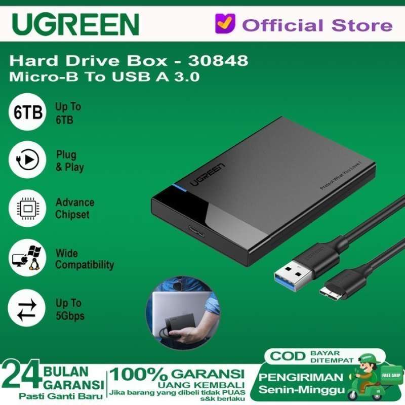 Jual UGREEN Casing Enclosure Hard Disk External 2,5 SATA USB 3.0 US221 ... Jual UGREEN Casing Enclosure Hard Disk External 2,5 SATA USB 3.0 US221 ...