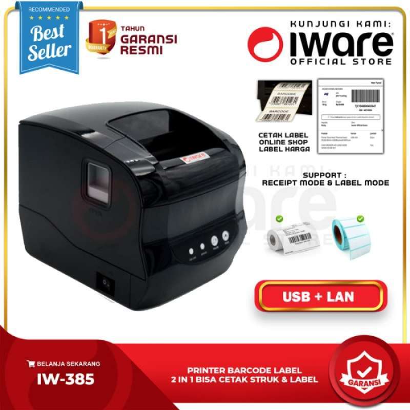 Promo PRINTER THERMAL DUAL FUNGSI POS STRUK KASIR & BARCODE LABEL ...