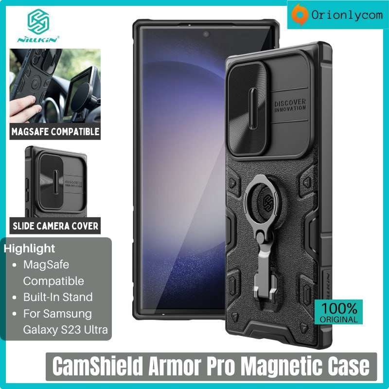 Jual Case Samsung Galaxy S23 Ultra NILLKIN CamShield Armor Pro MagSafe ...