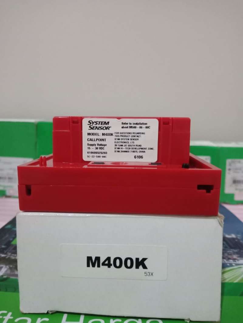 Promo M400K Break Glass Manual Call Point Fire Alarm SYSTEM SENSOR ...