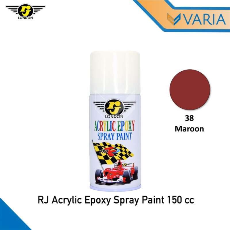 Jual Rj London Acrylic Epoxy Spray Paint 150 Cc Maroon 38 Cat Semprot ...