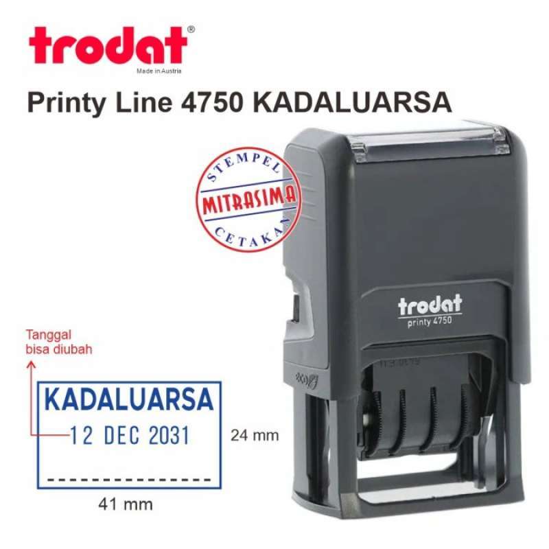 Jual Stempel Trodat 4750 KADALUARSA dengan tanggal ditengah di Seller Mitrasima Stempel ...