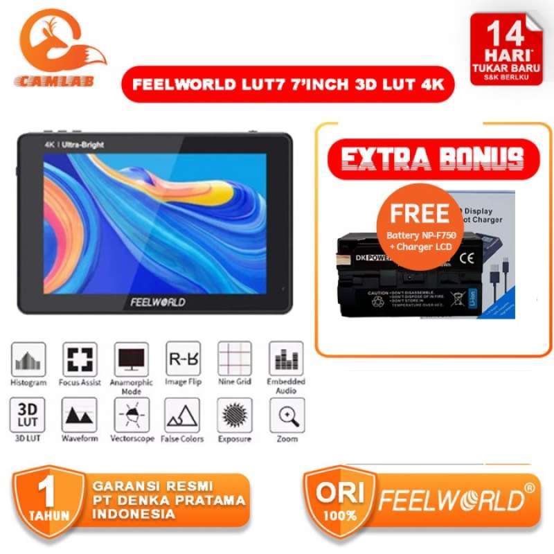 Promo Feelworld Lut7 7 3D Lut 4K Hdmi Monitor Diskon 17% di Seller ...