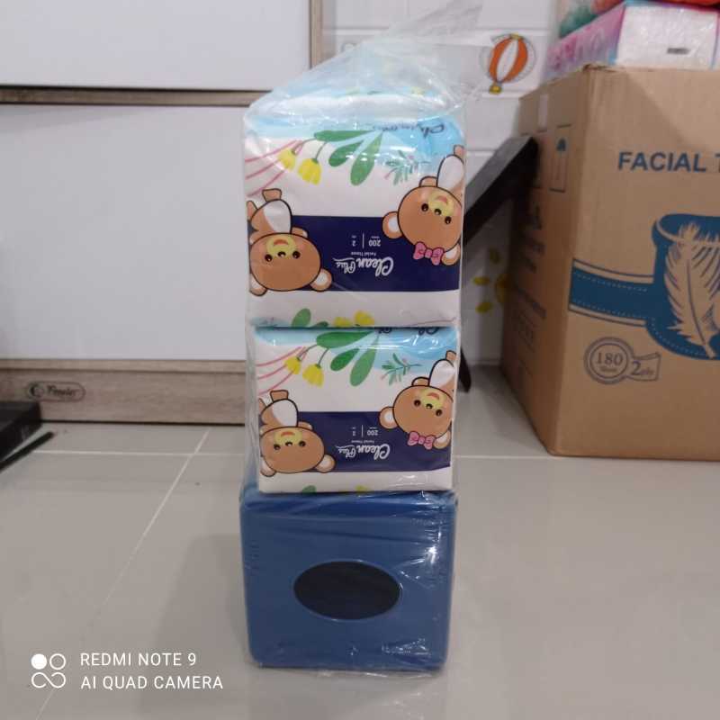 Jual Tisu Cleanplus Pop Up 200 Sheet 1 Ball Isi 10 Tenteng Free Kotak ...