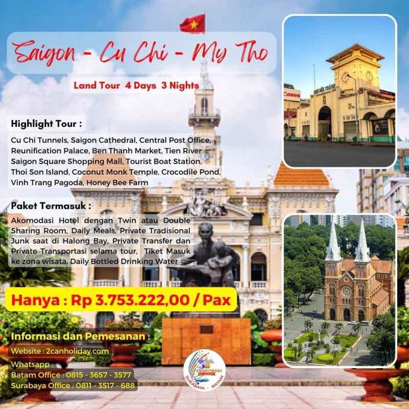 Jual Land Tour Vietnam (06avn003u) 4d3n-saigon-cuchi-mytho Di Seller ...