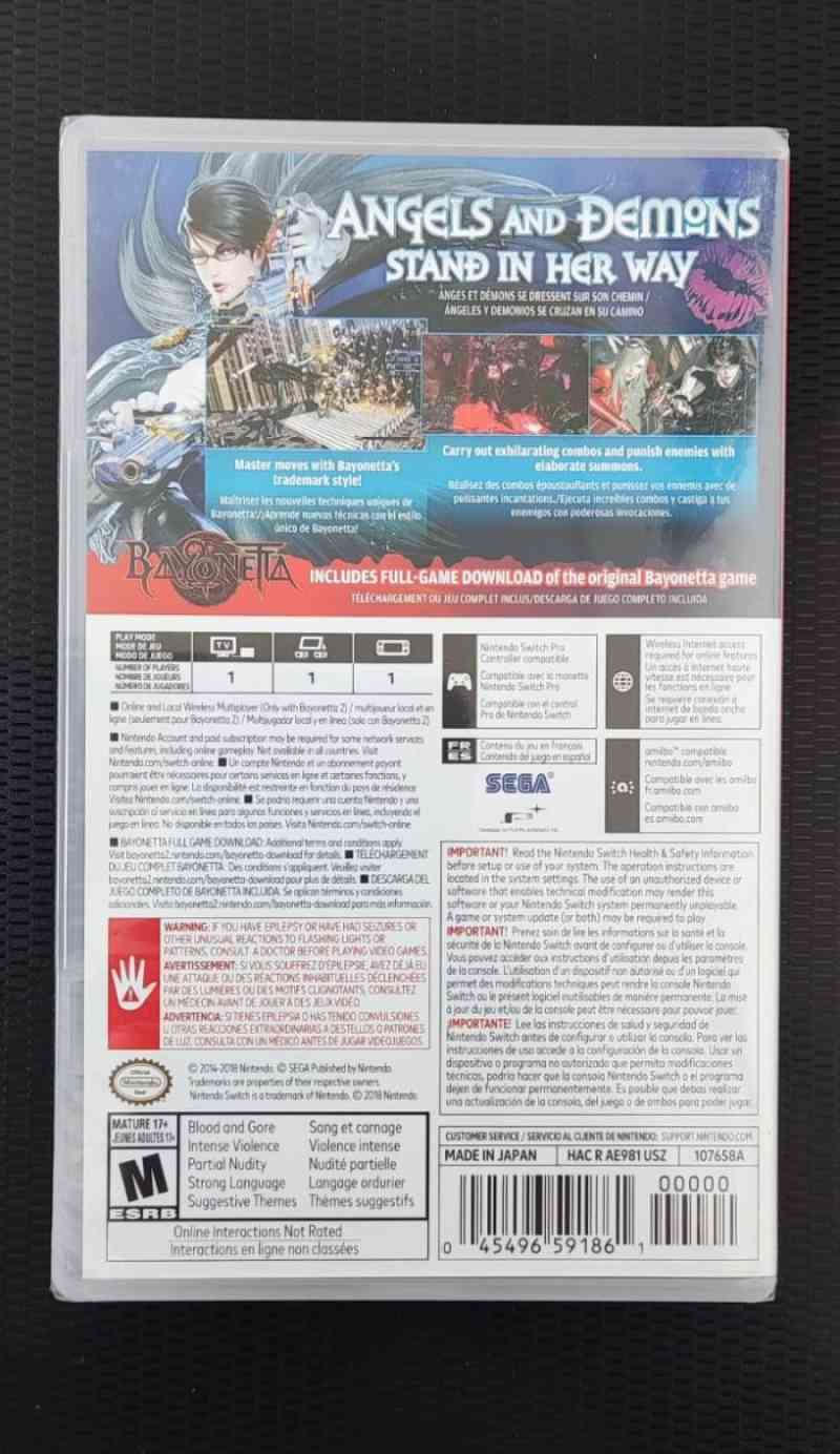 Promo Bayonetta 2 + Bayonetta 1 (Dlc) Nintendo Switch Pure Usa ...